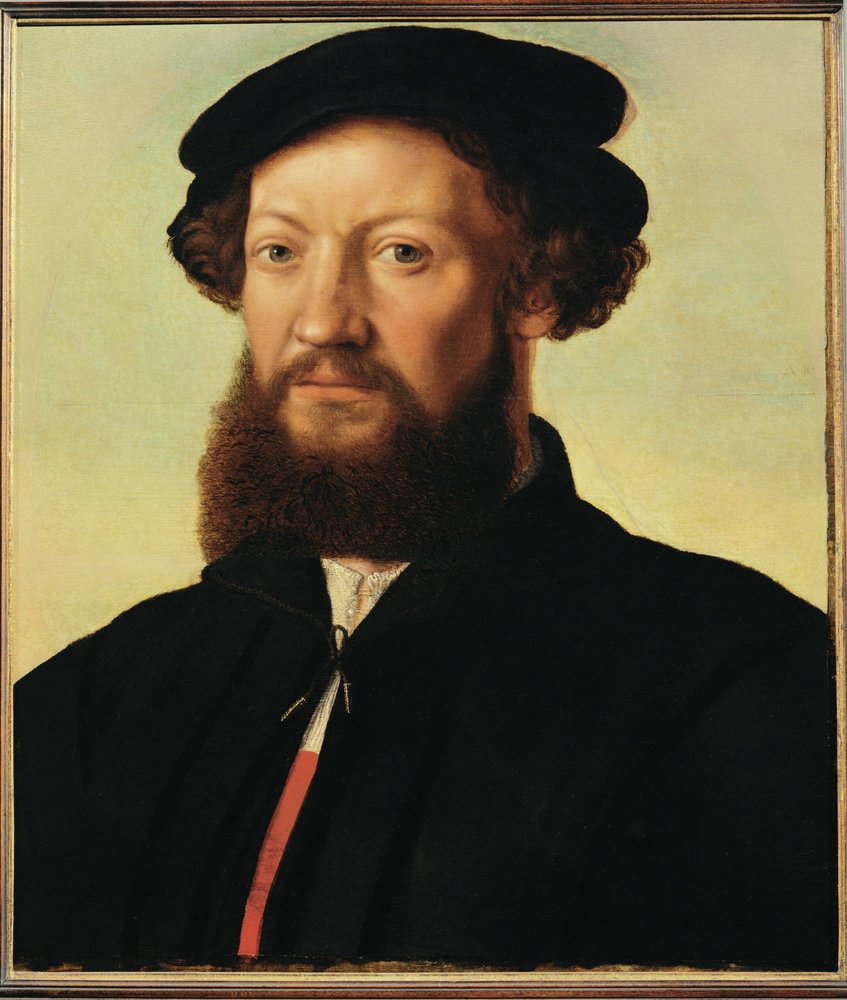Male portrait by Jan Sanders van Hemessen: Fine art print