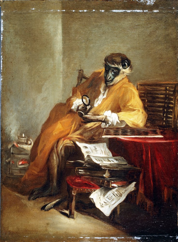 The Monkey Antiquarian by Jean-Baptiste Simeon Chardin