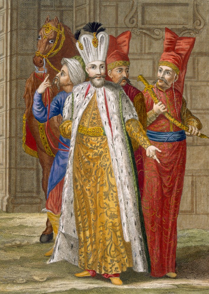 Sultan Ahmed III by Jean Baptiste Vanmour: Fine art print