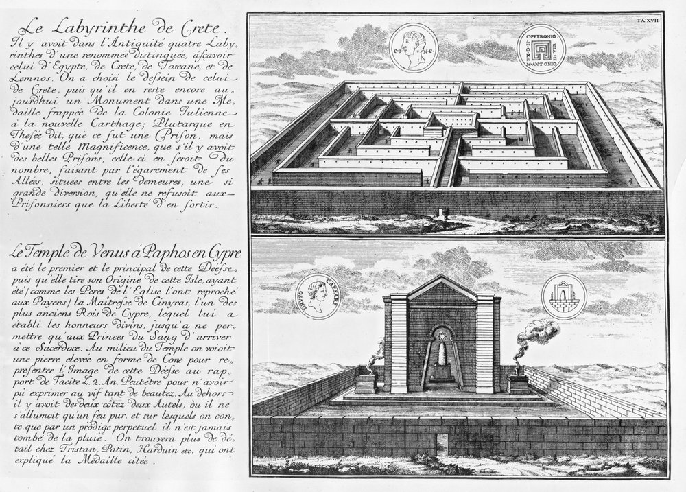 The Labyrinth of Crete and The Temple of Venus at Paphos in Cyprus ...