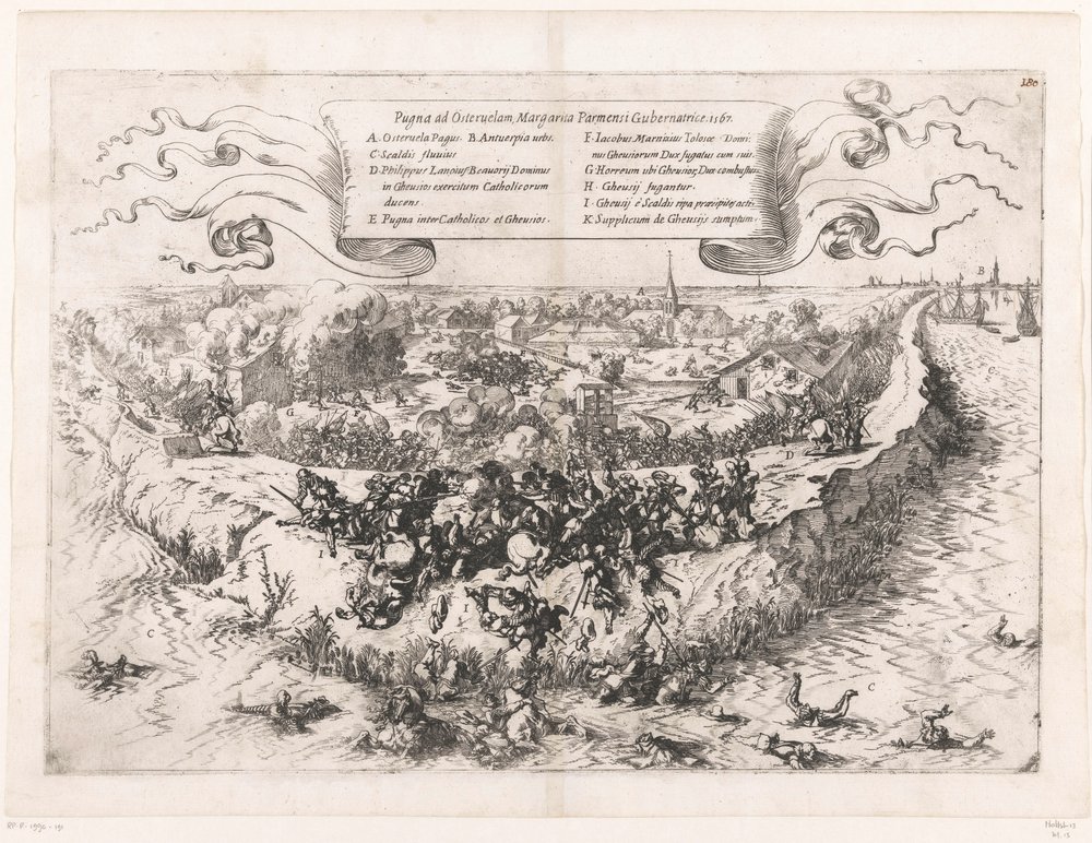 Battle of Oosterweel, 1567 by Johann Wilhelm Baur