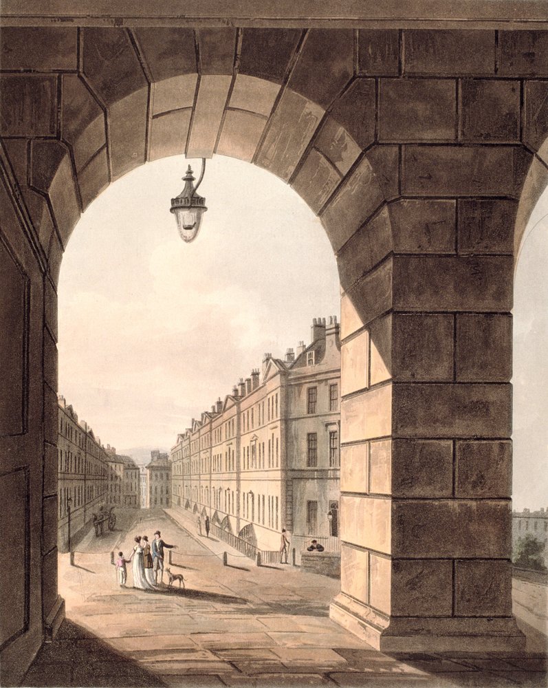 Pulteney Street Terminating in Laura Place Seen Through the Gateway of ...
