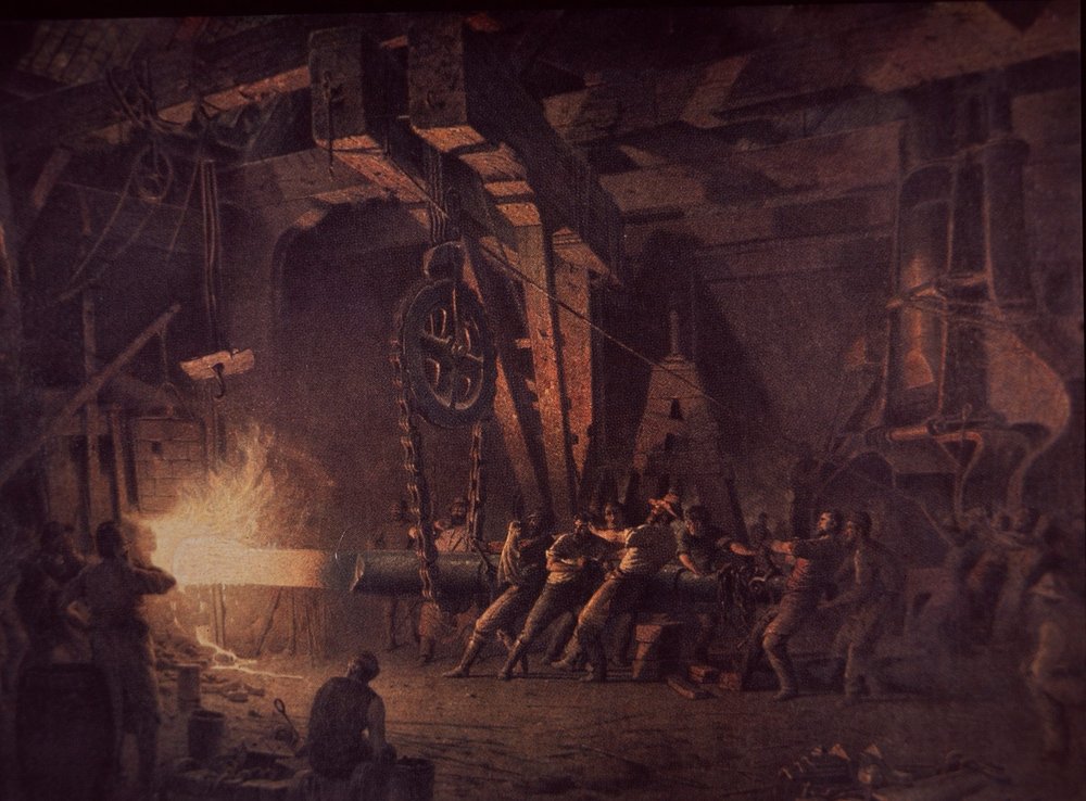 West Point Gun Foundry, Forging the Shaft, c.1867