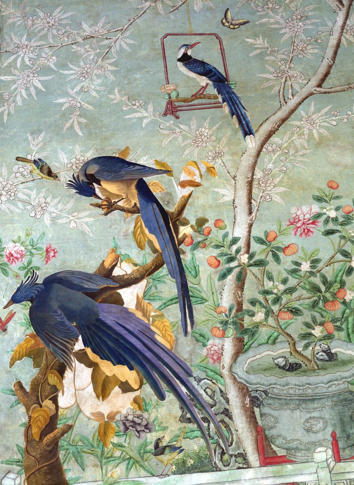 A Pair of Magpie Jays Cut from 'The Birds of America' and Pasted onto ...