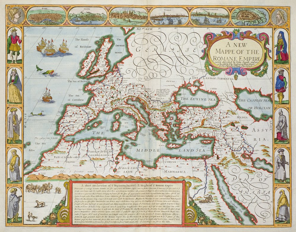 A New Map of the Roman Empire, from 'A Prospect of the Most Famous ...