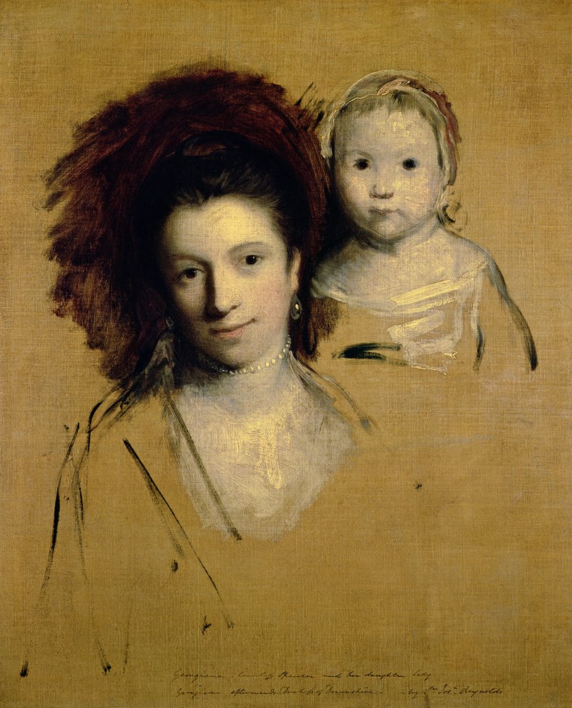 Georgiana, Countess Spencer and her Daughter Lady Georgiana, Afterwards ...