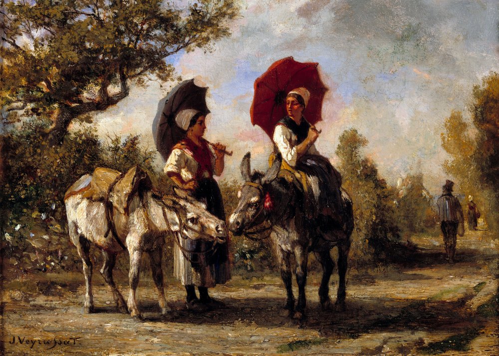 The donkey ride by Jules Veyrassat: Buy fine art print