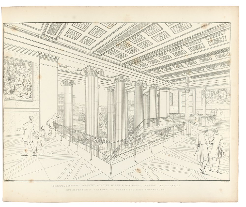 museum interior drawing
