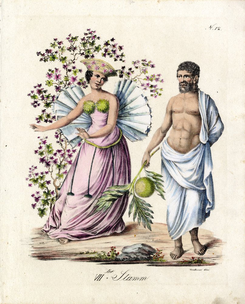 Man and Woman of the VIII Tribe by Karl Joseph Brodtmann