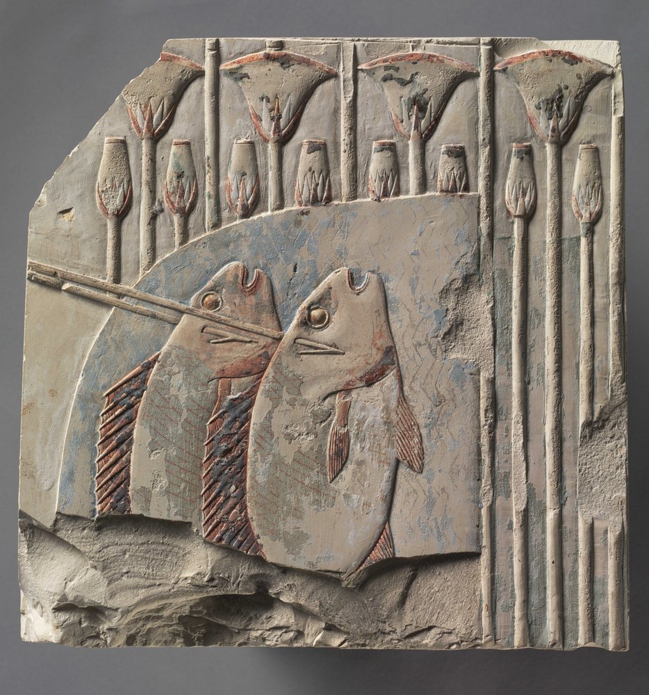 Spearing Fish, c.667-647 BC by Late Period Egyptian