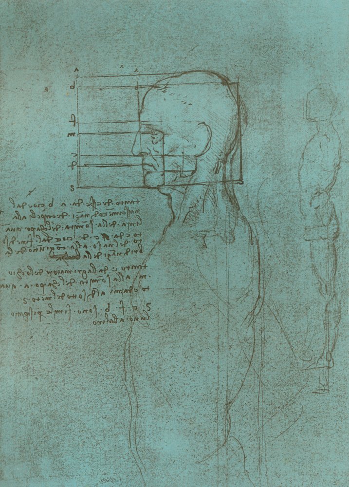 Drawing Illustrating the Theory of the Proportions of the Human Figure