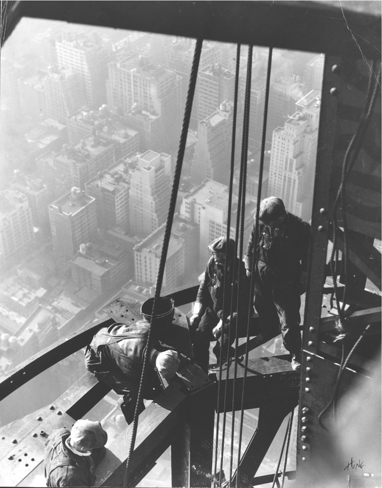 empire state building construction photos