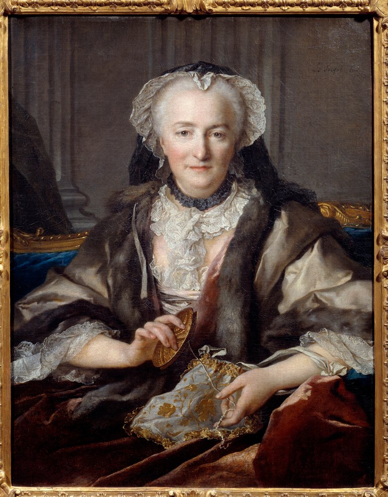 Portrait of Madame Dange by Louis Tocqué: Fine art print