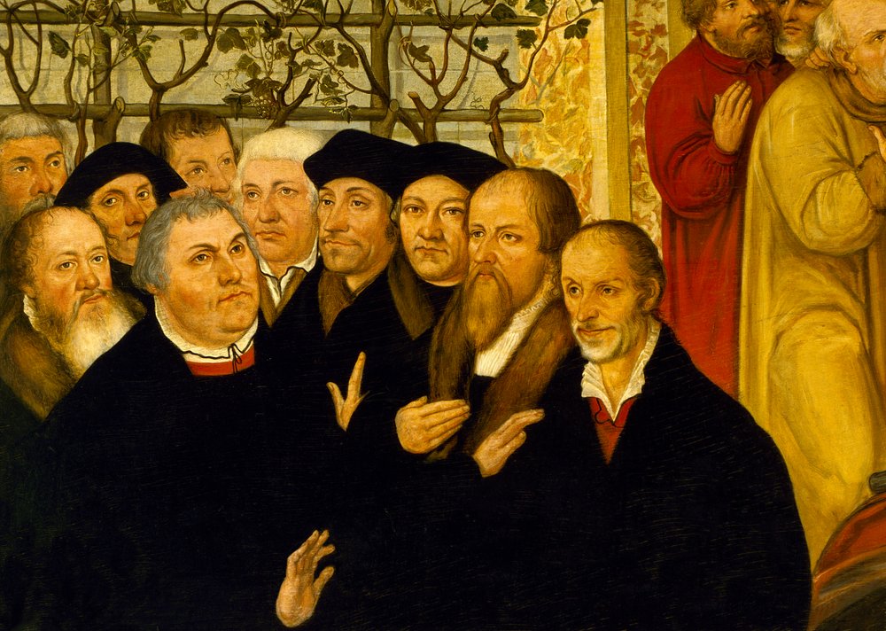 Epitaph of Meienburg's Mayor Showing the Reformers' Group with Martin ...