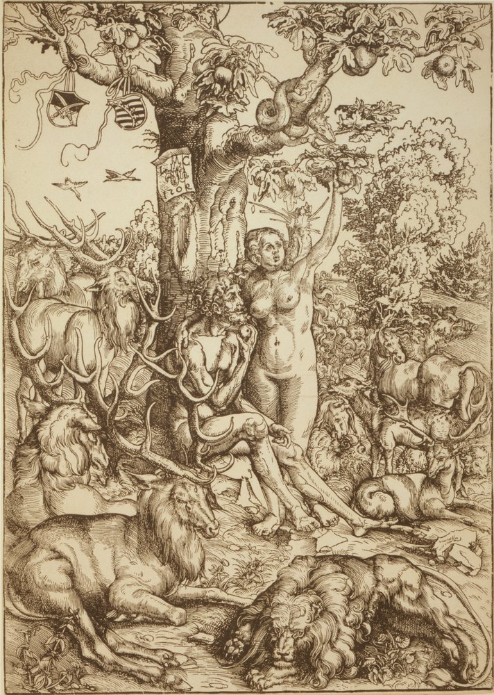 Adam and Eve in Paradise by Lucas Cranach the Elder