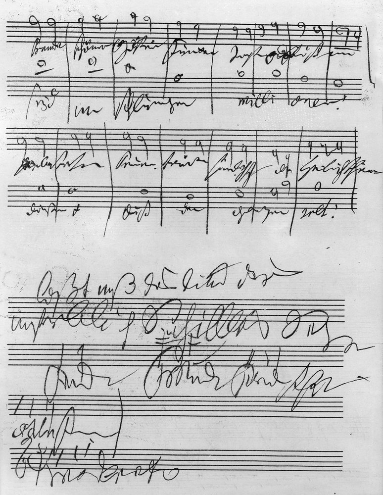 handwritten score