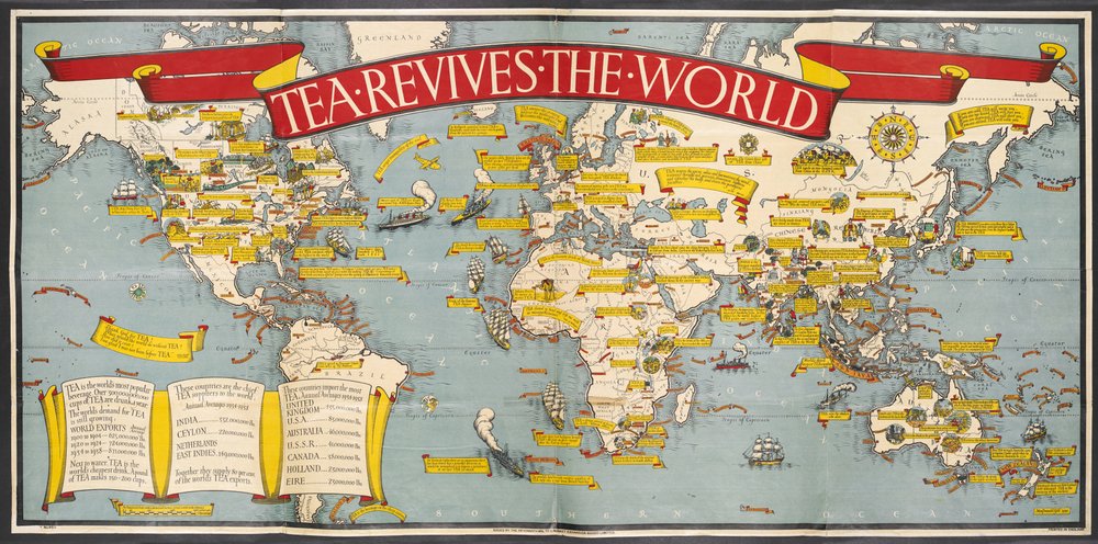 Tea Revives the World by MacDonald Gill: Fine art print