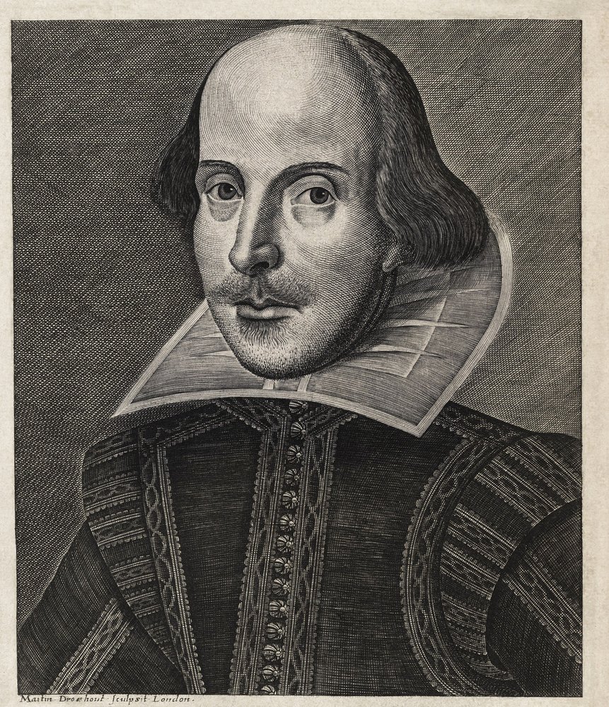 William Shakespeare represented by Martin Droeshout