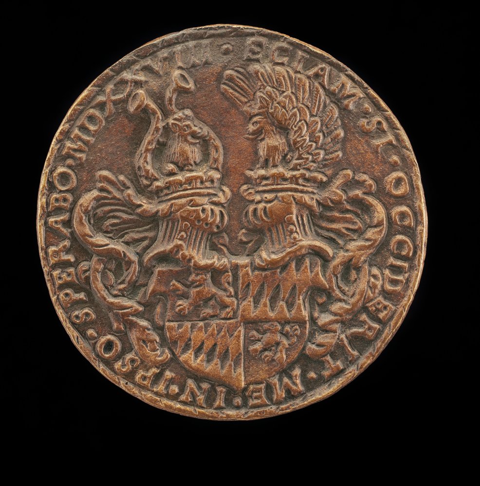 Shield with Casques and Crests [reverse] by Matthes Gebel