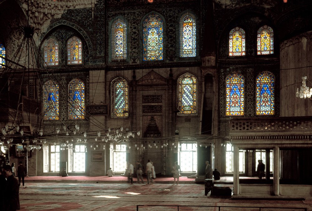 blue mosque inside view