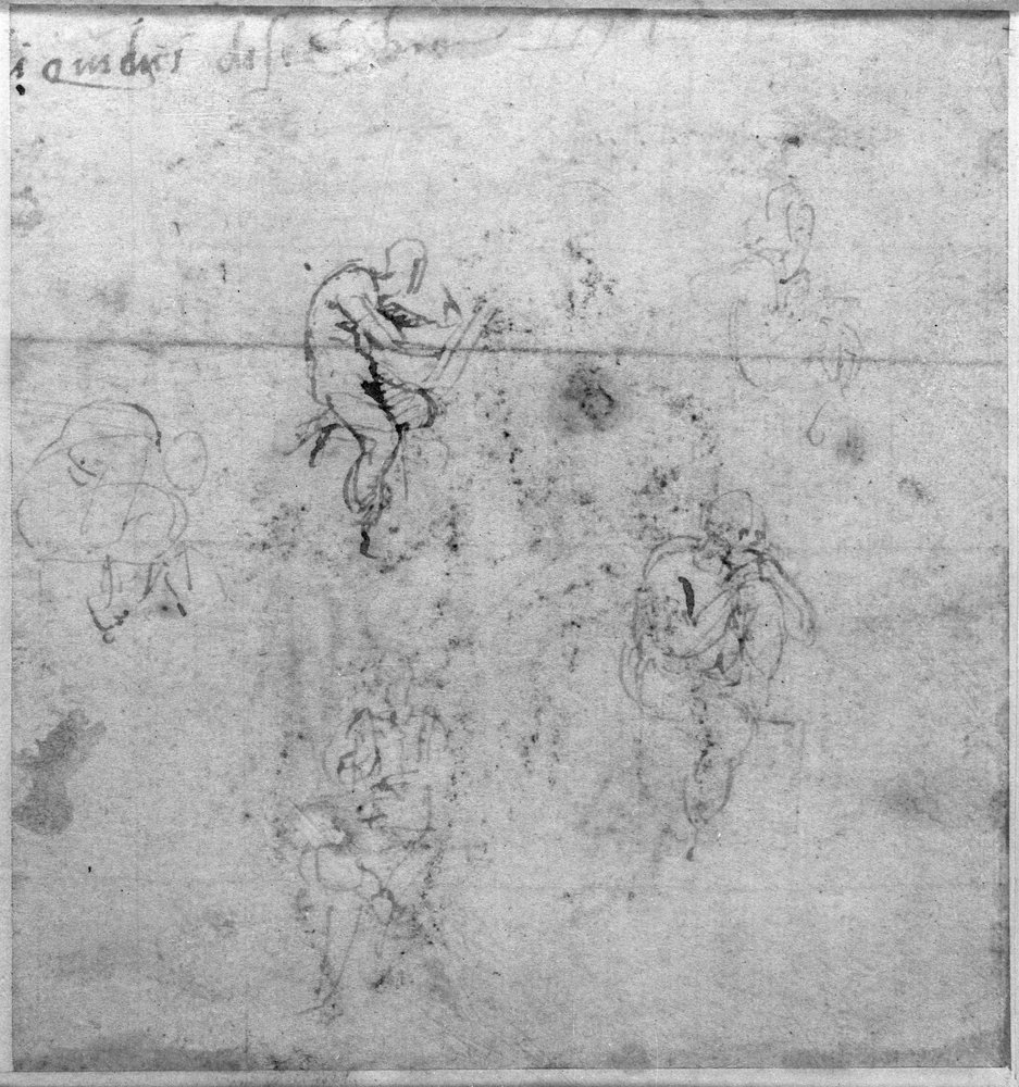 Figure studies for the Lunettes of the Sistine Chapel Ceiling (detail)