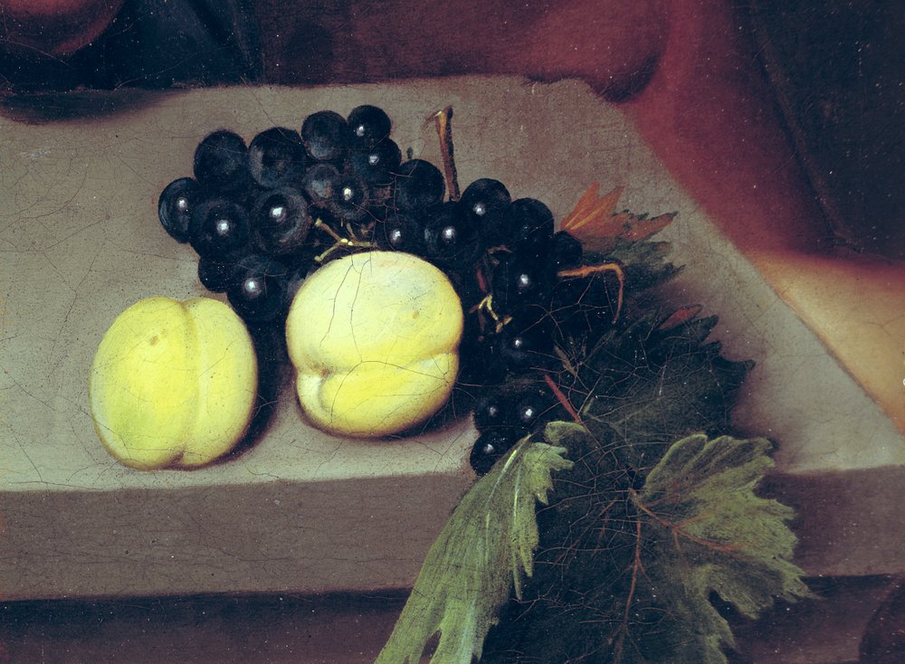 The Sick Bacchus (detail) by Michelangelo Merisi Caravaggio