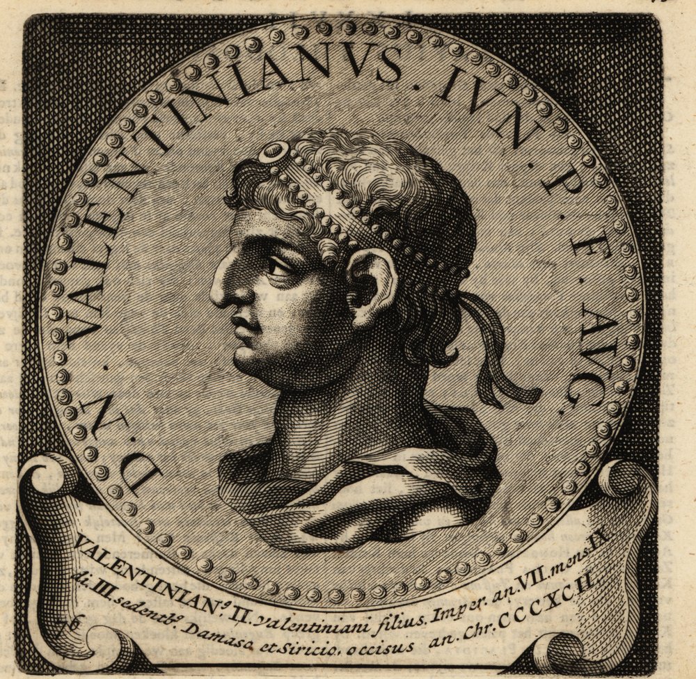 Portrait of Roman Emperor Valentinian II