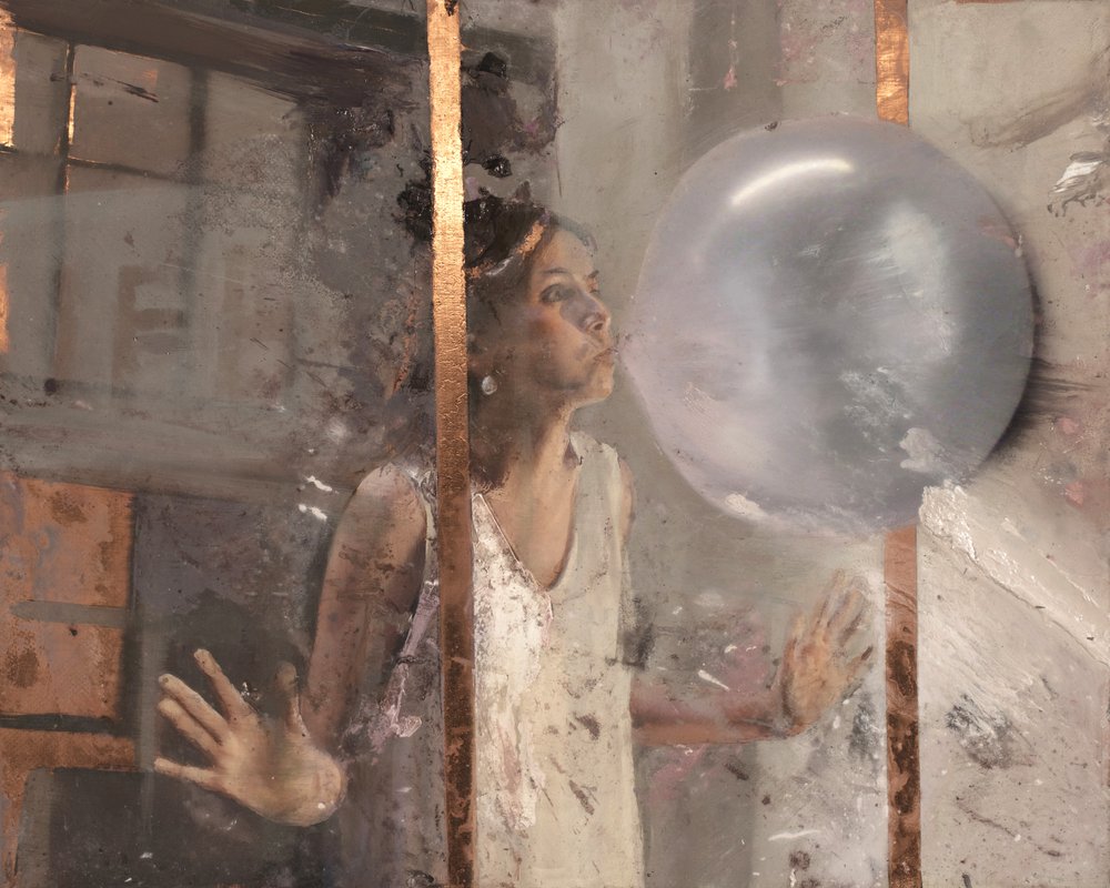 Bubble V (Girl behind the Window) by Nicola Pucci