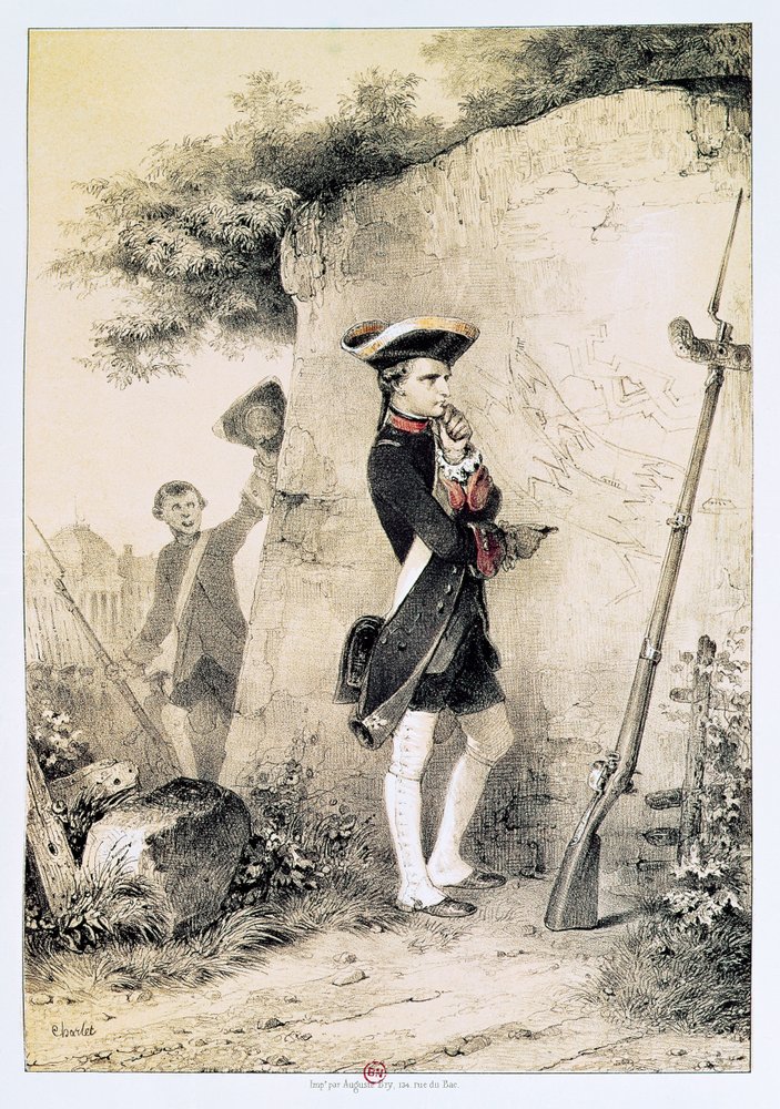 Napoleon I (1769-1821) at Military School in 1783, Illustration from 'L ...