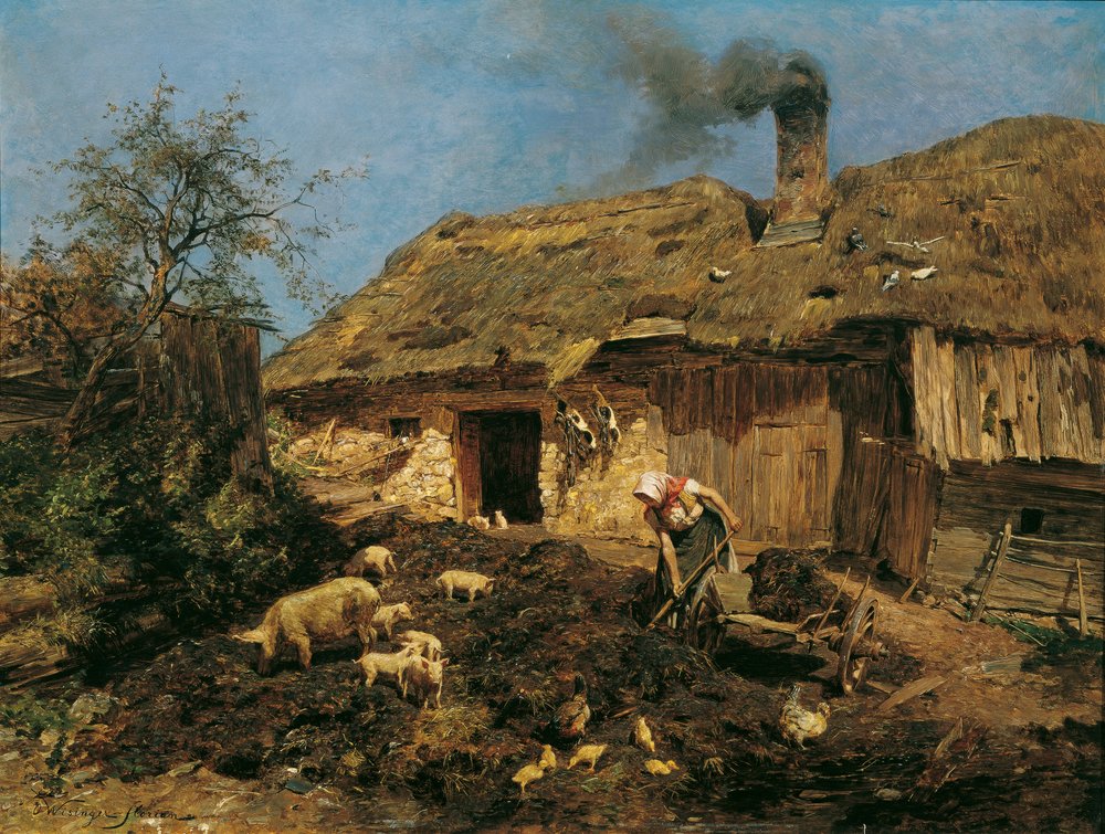 Work on the Farm by Olga Wisinger-Florian: Fine art print