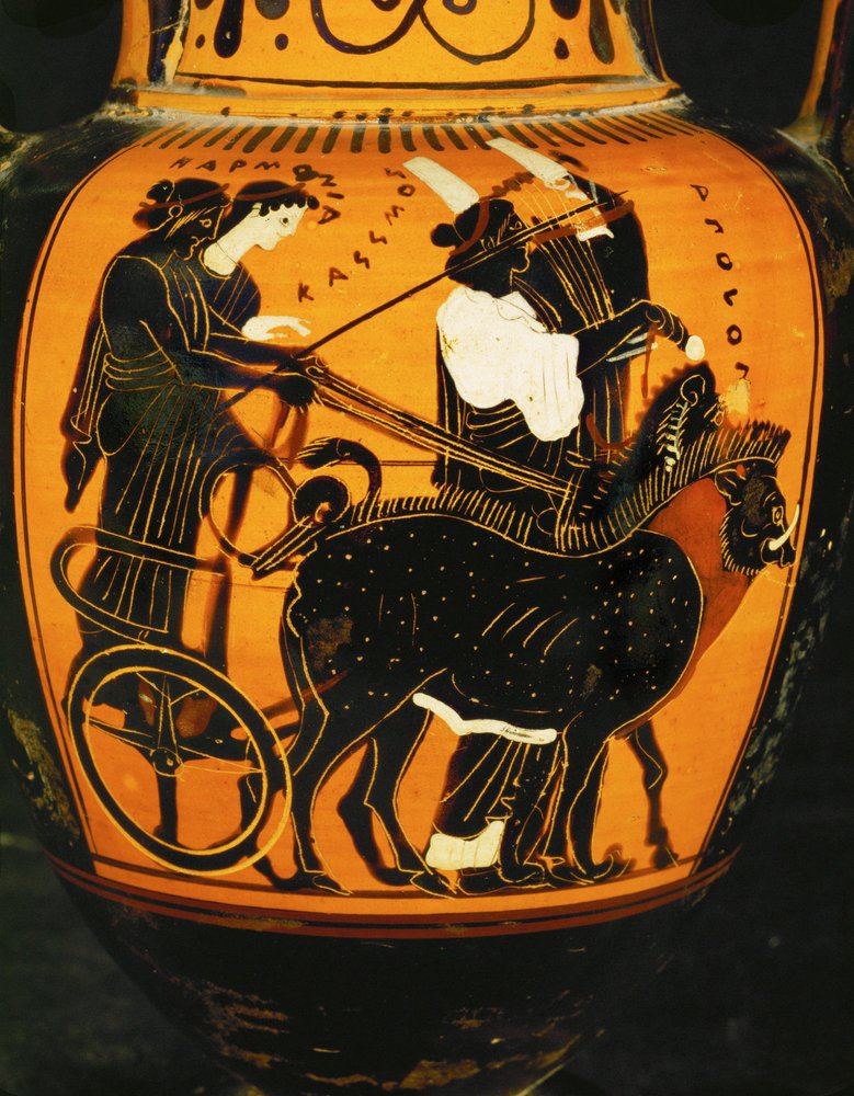 Cadmos, Brother of Europa, Father of Semele, and His Wife Harmonia ...