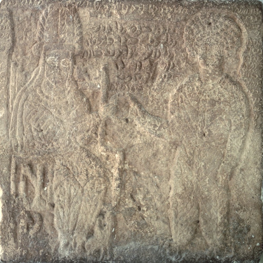 Rare stele showing Artabanus V, the last Parthian king, investing ...