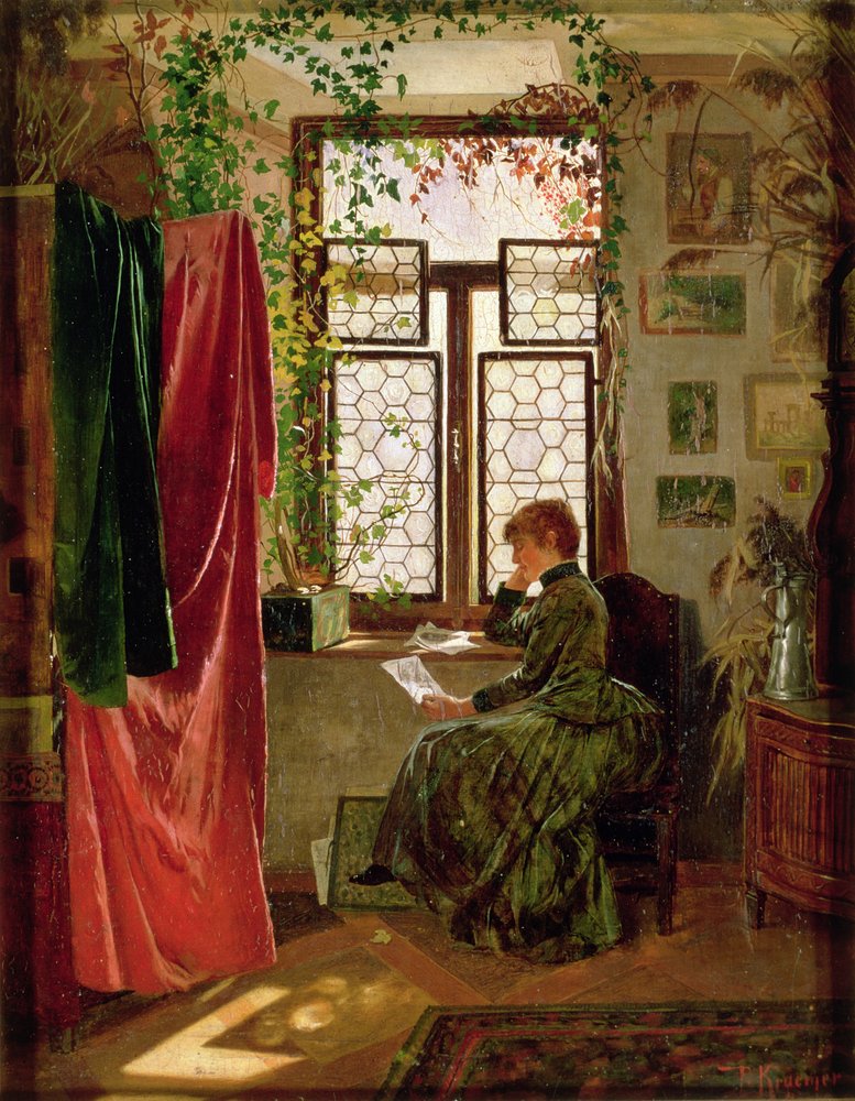 Reading the Letter by Peter Kraemer: Buy fine art print