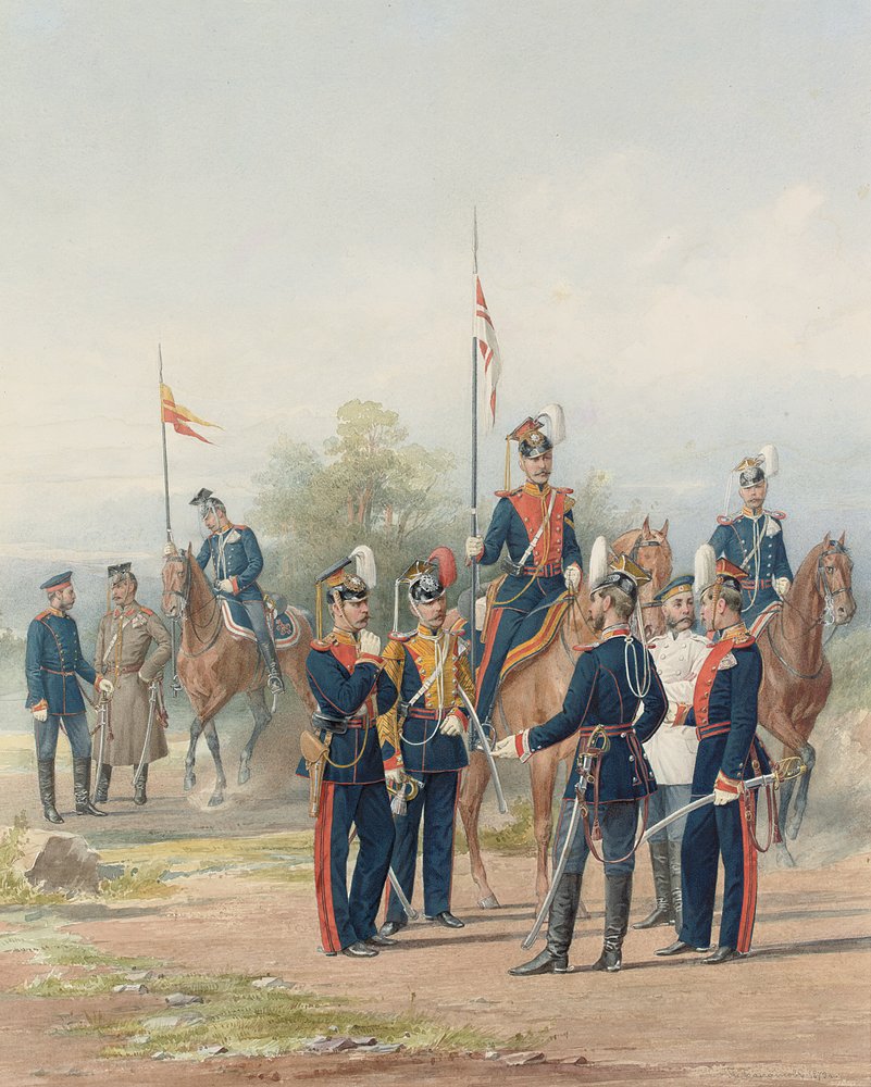 A Group of Officers and Soldiers from the Life Guard Lancer Regiments ...