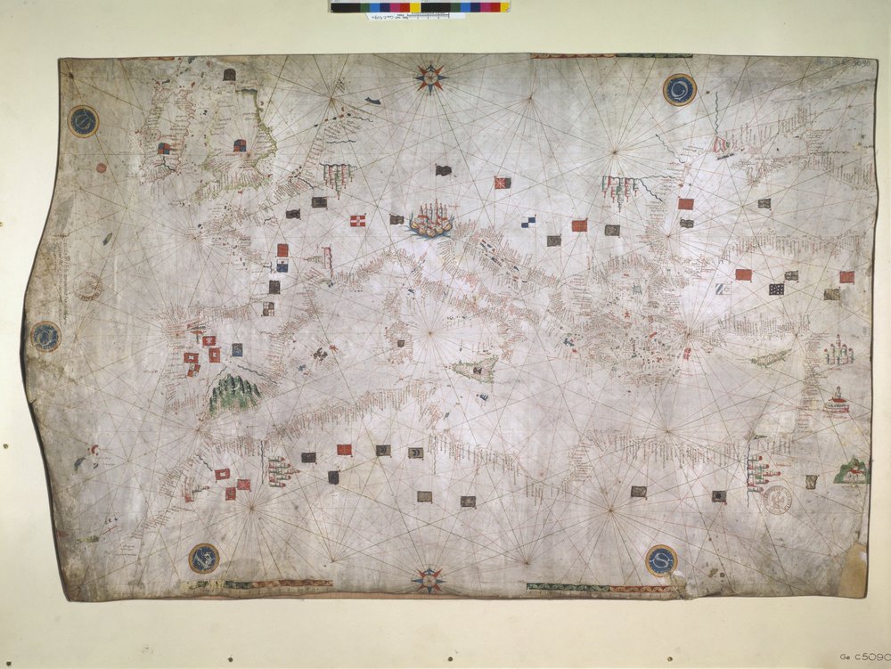 Marine Map of the North-East Atlantic Ocean, Mediterranean Sea, and ...