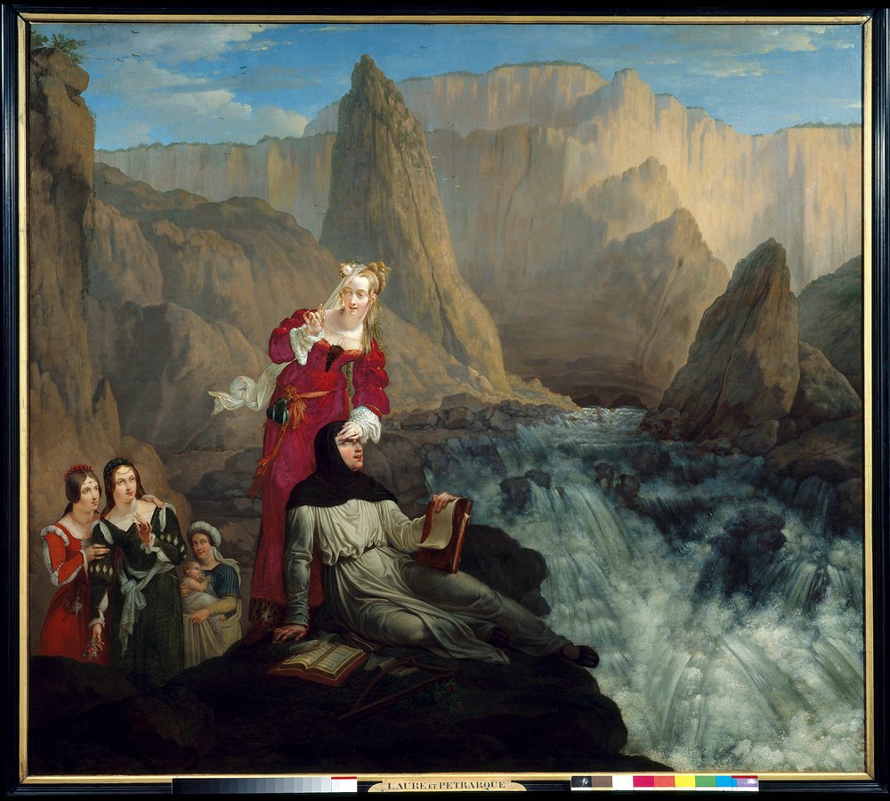 Laure and Petrarch at Fontaine de Vaucluse