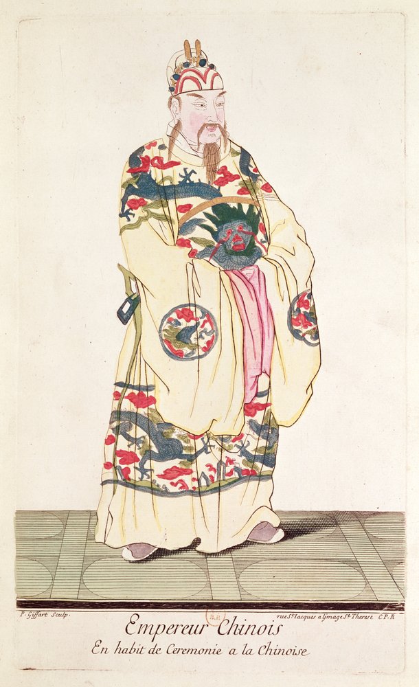 Chinese Emperor in Ceremonial Costume by Pierre Giffart