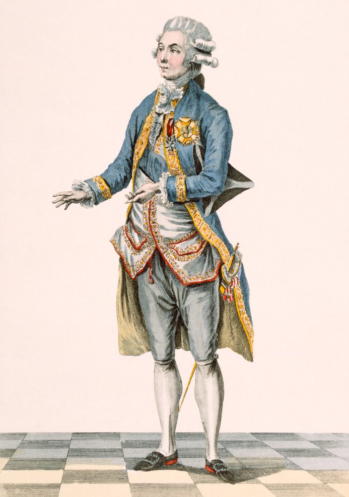 Duke in his ceremonial attire pictured at the court, plate from ...