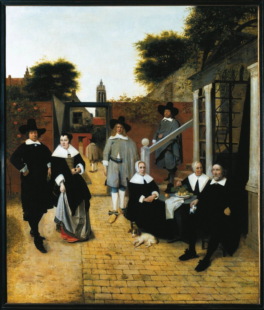 Group portrait of a bourgeois family from Delft