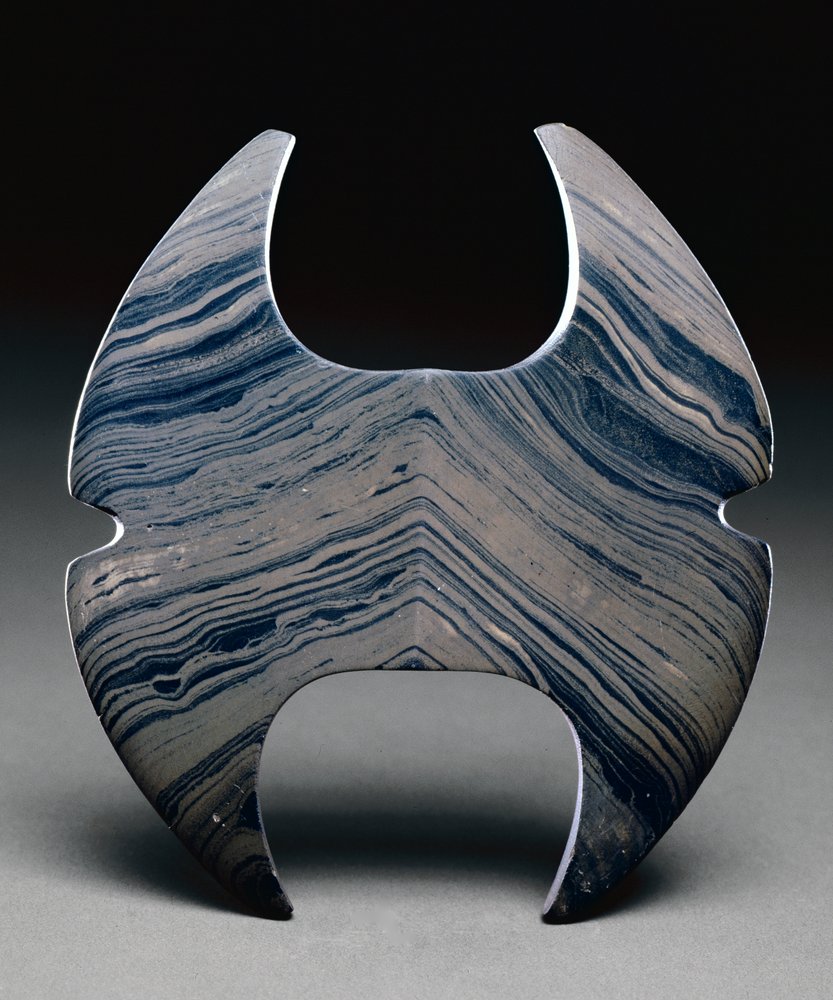 Ovate bannerstone, North American Archaic period, 2000-1000 BC