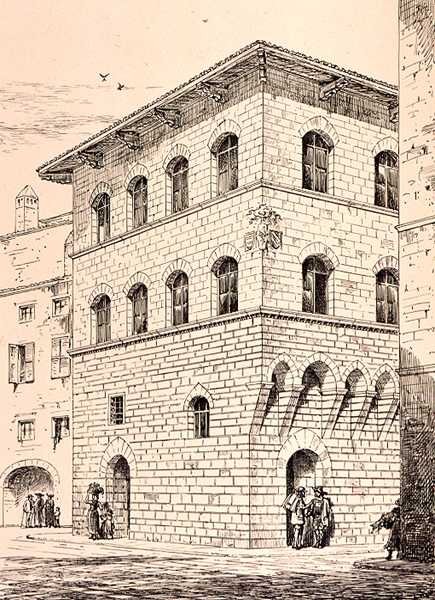 14th Century House, Florence, Italy, from 'Examples of the Municipal ...
