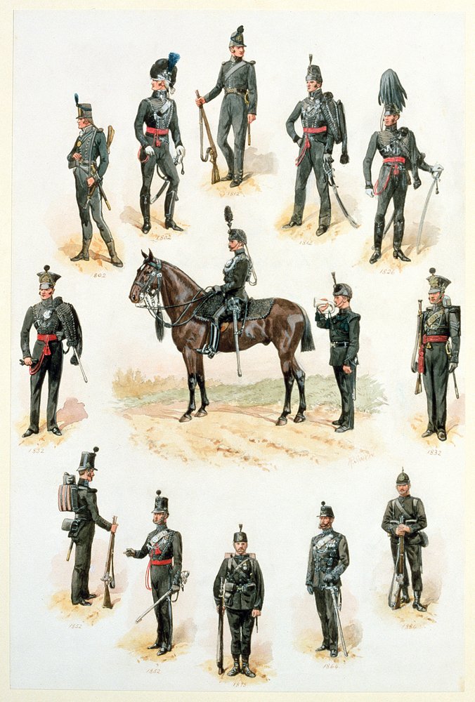 Uniforms of the Rifle Brigade by Richard Simkin