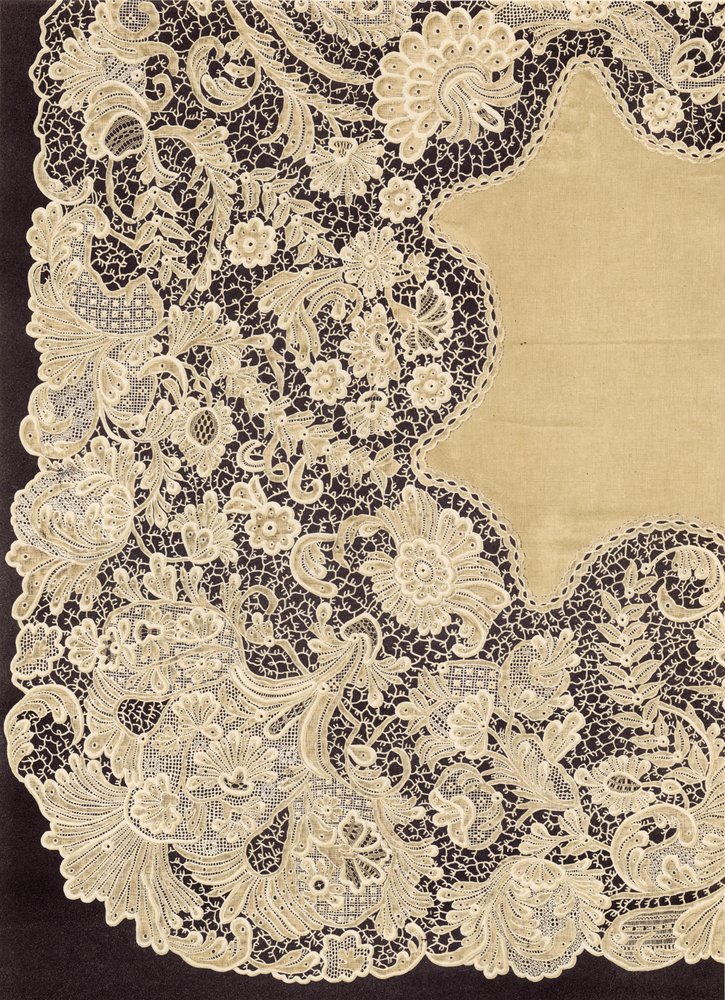 Handkerchief of Lace of Irish Manufacture, Presented with Other Lace ...