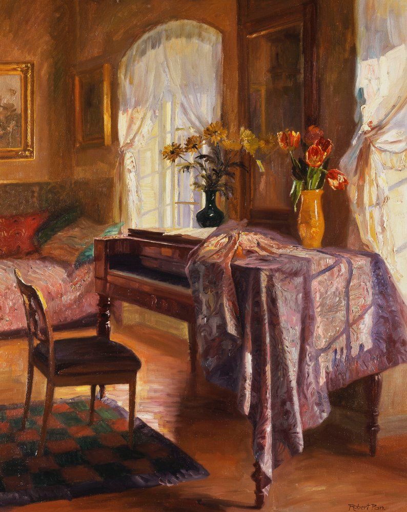 An Interior with a Piano by Robert Panitzsch: Fine art print