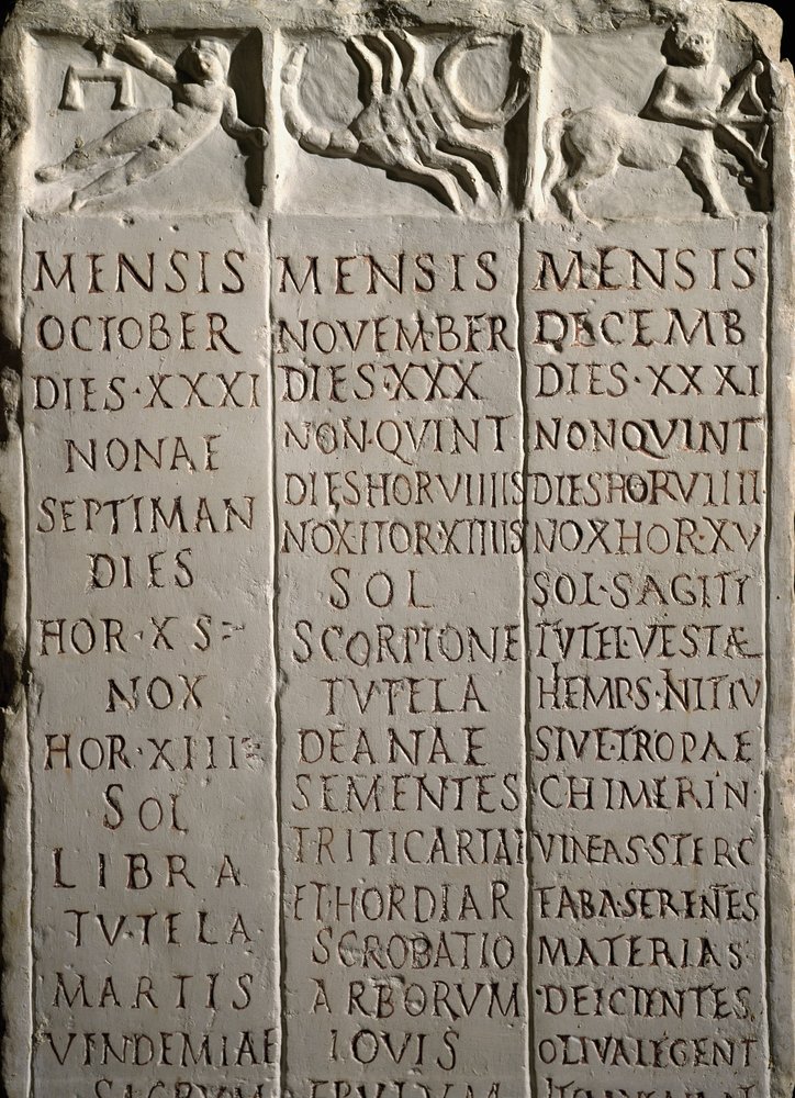 Roman Calendar from the Champs de Mars by Roman