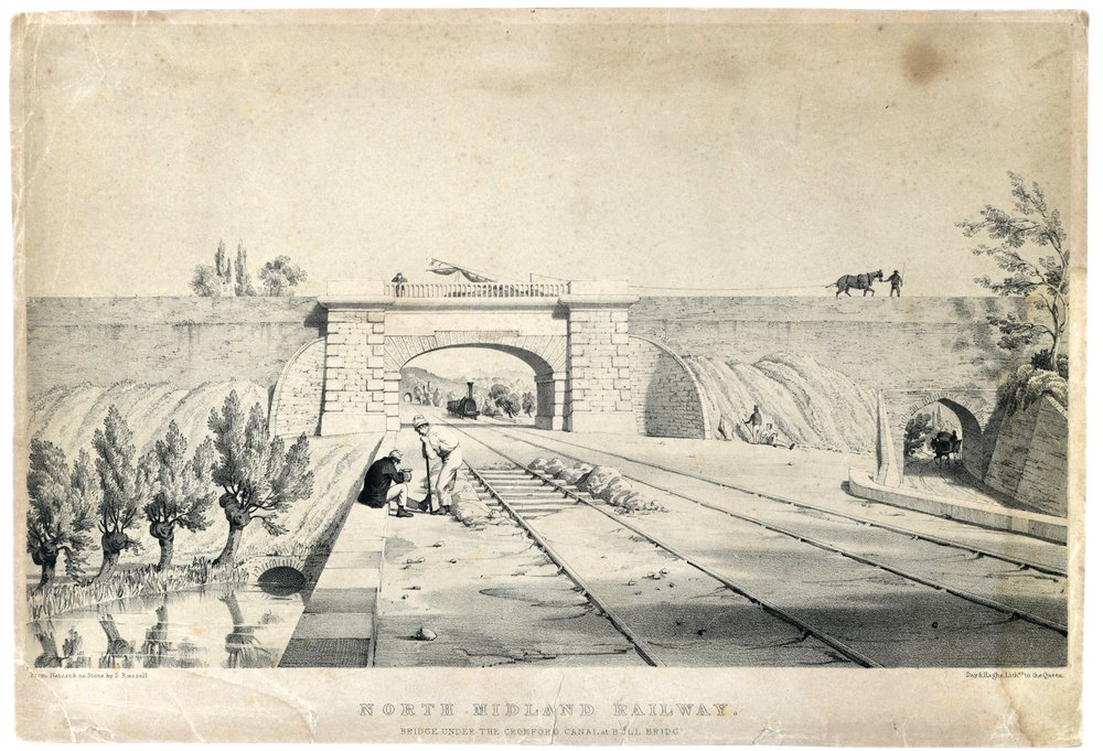 North Midland Railway Bridge under the Cromford Canal at Bull Bridge