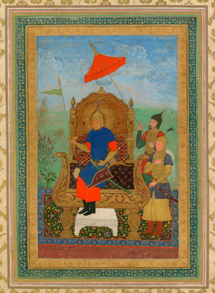 Portrait of Tamerlane by School Iranian: Fine art print