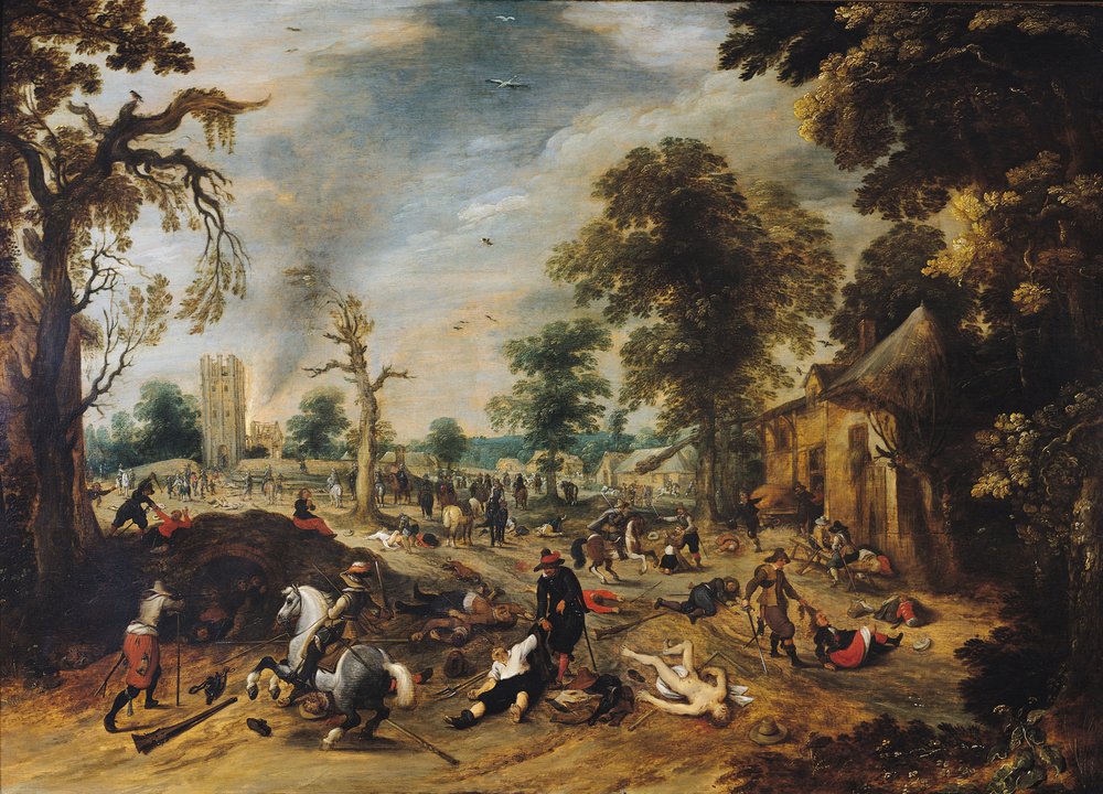 Pillage of a Village by Sebastian Vrancx: Fine art print