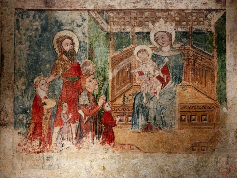 Mural Origin of the Hermitage of Ipas (Huerca). 15th century