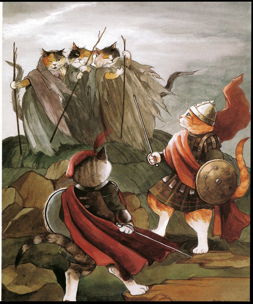 Illustration from Shakespeare Cats by Susan Herbert